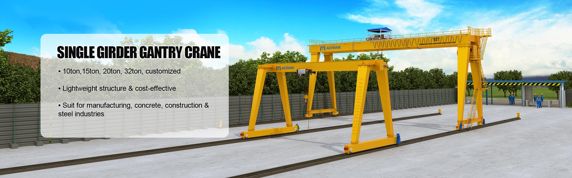 Single girder gantry crane-capacity from1 ton to 20ton
